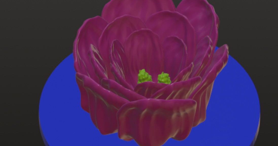 Flower decoration with base by Cooper | Download free STL model ...