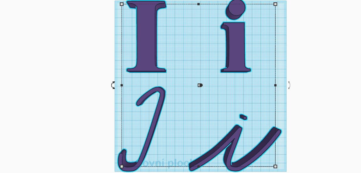Simple letter Ii by Nina Máčová | Download free STL model | Printables.com