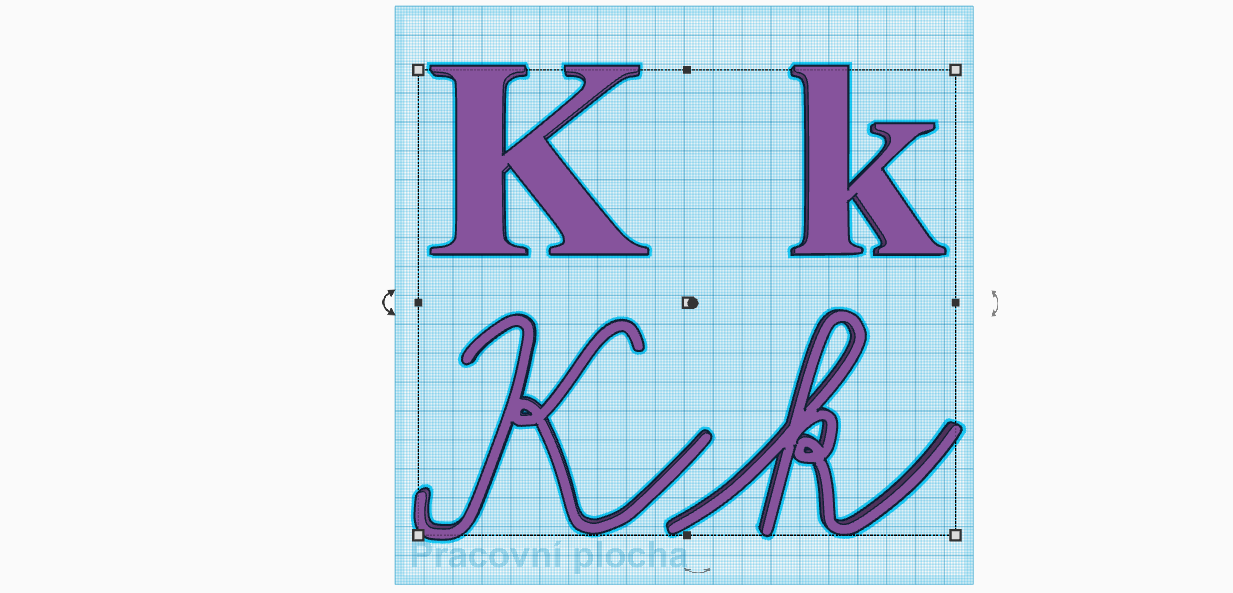 Simple letter Kk by Nina Máčová | Download free STL model | Printables.com