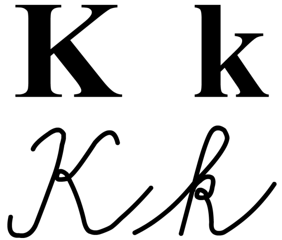Simple letter Kk by Nina Máčová | Download free STL model | Printables.com