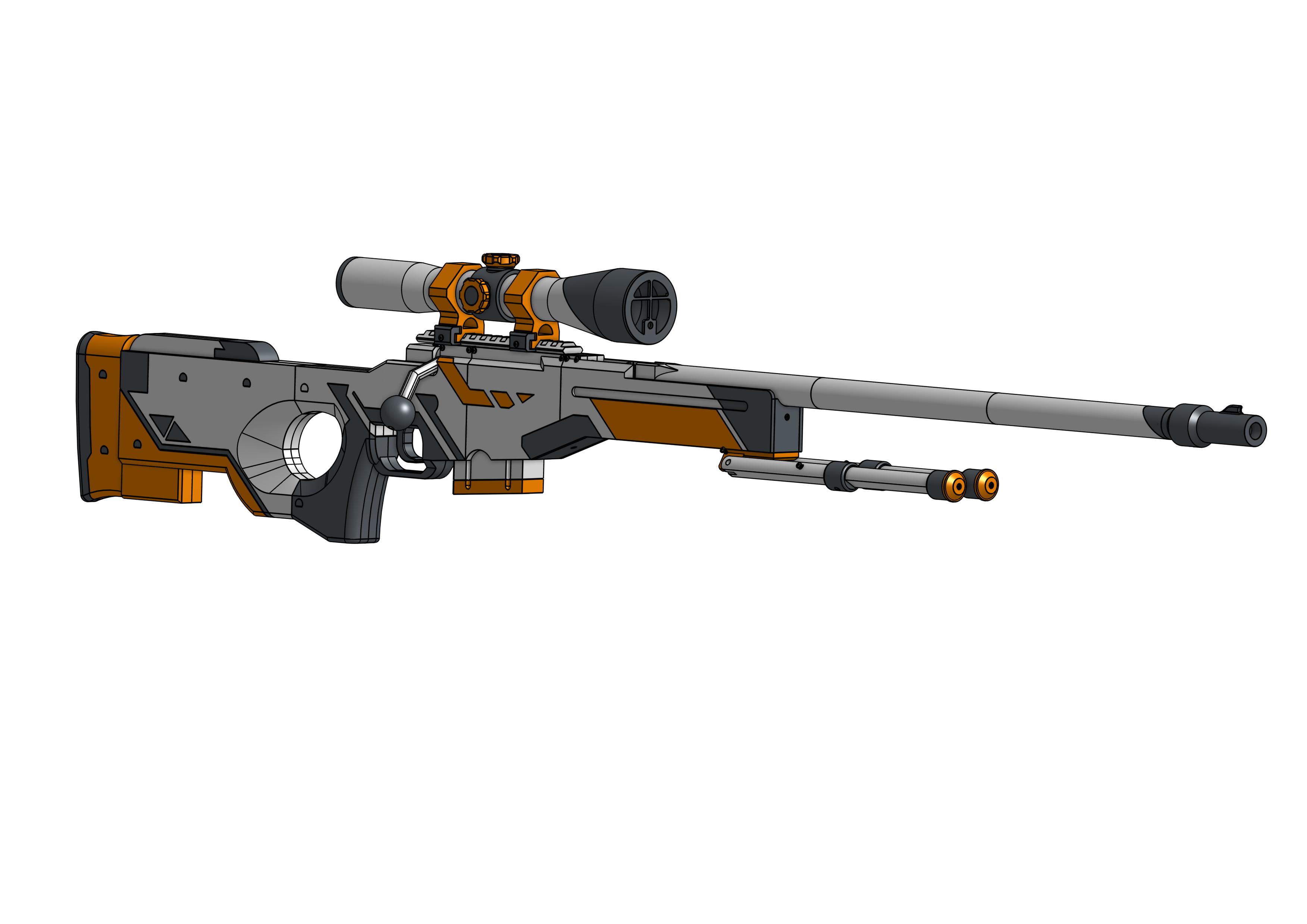 AWP Asiimov Sniper Rifle (Rubber Band Gun) von THE MOC CHANNEL ...