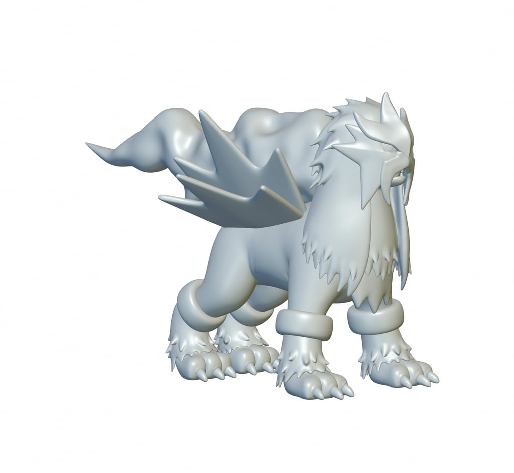 Pokemon Entei #244 - Optimized for 3D Printing by 3Dprint1UP | Download ...