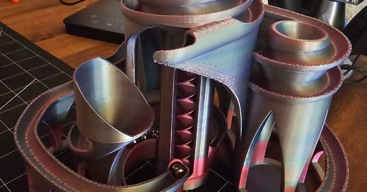 Marble Run 2 scaled and extra wall by Hervea | Download free STL model ...