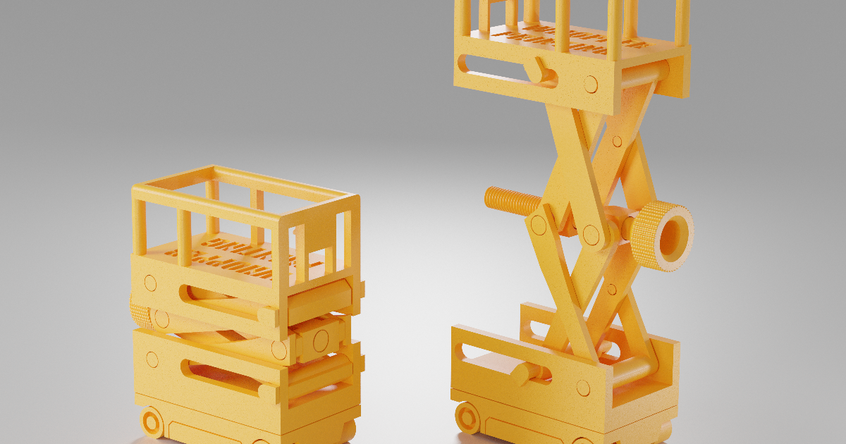 Print-in-Place Scissor Lift (No Support Needed!) by WhopperPrinting ...