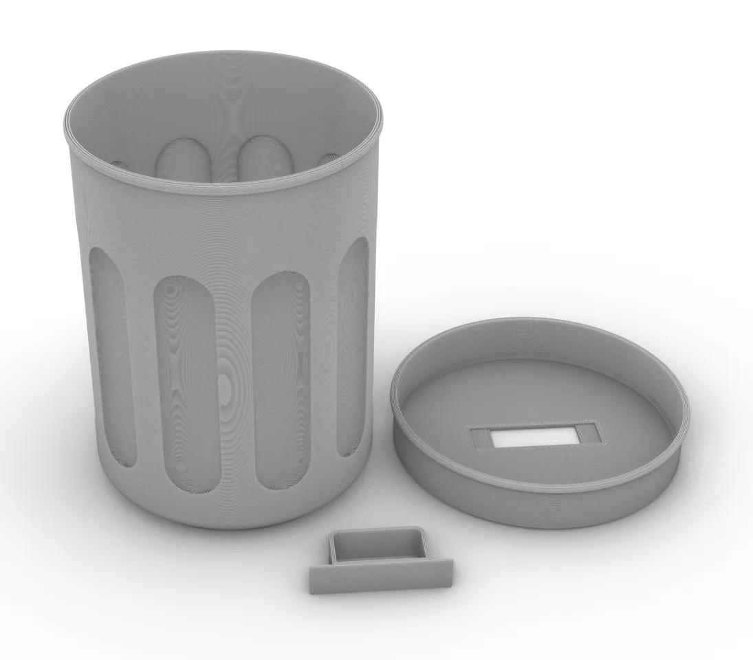 Vintage Desktop Small Trash by Fernando Panin | Download free STL model ...