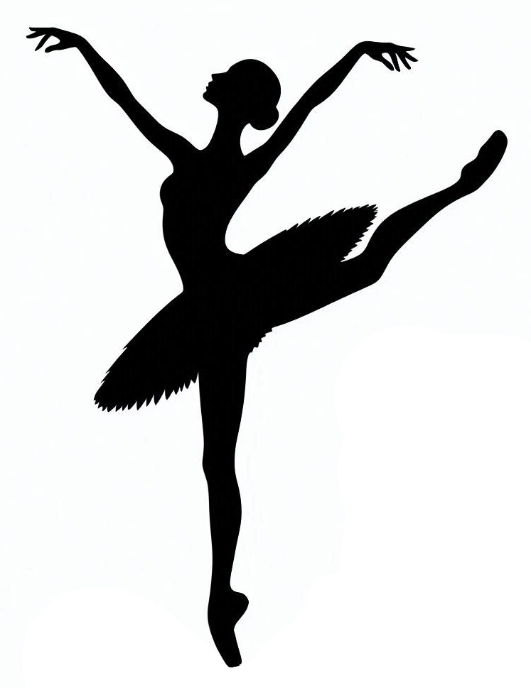 Stencil, wall art: Ballet dancer 2 by Nina Máčová | Download free STL ...