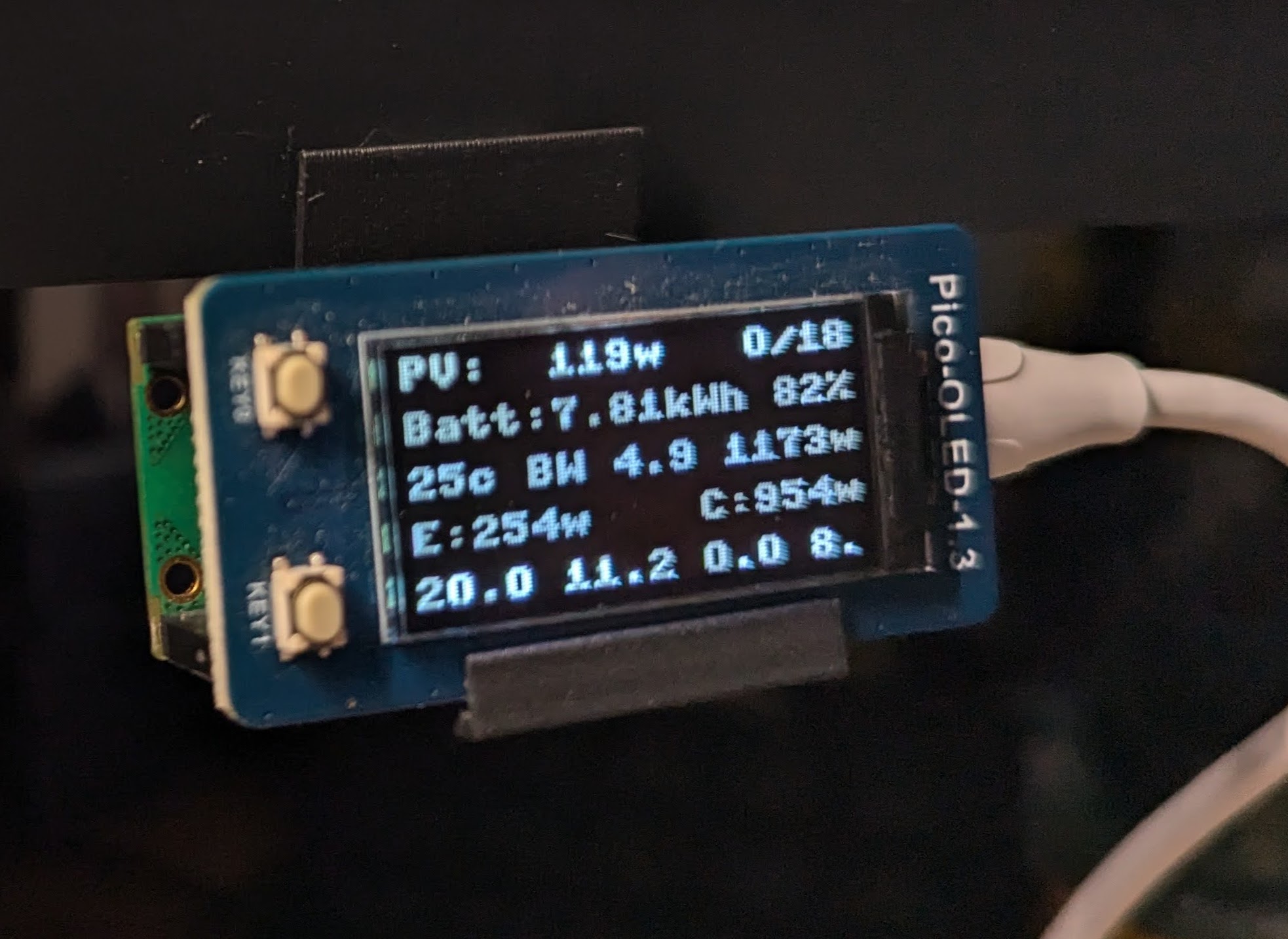 Raspberry Pi Pico W Waveshare Pico Oled 1 3 Monitor Attachment By