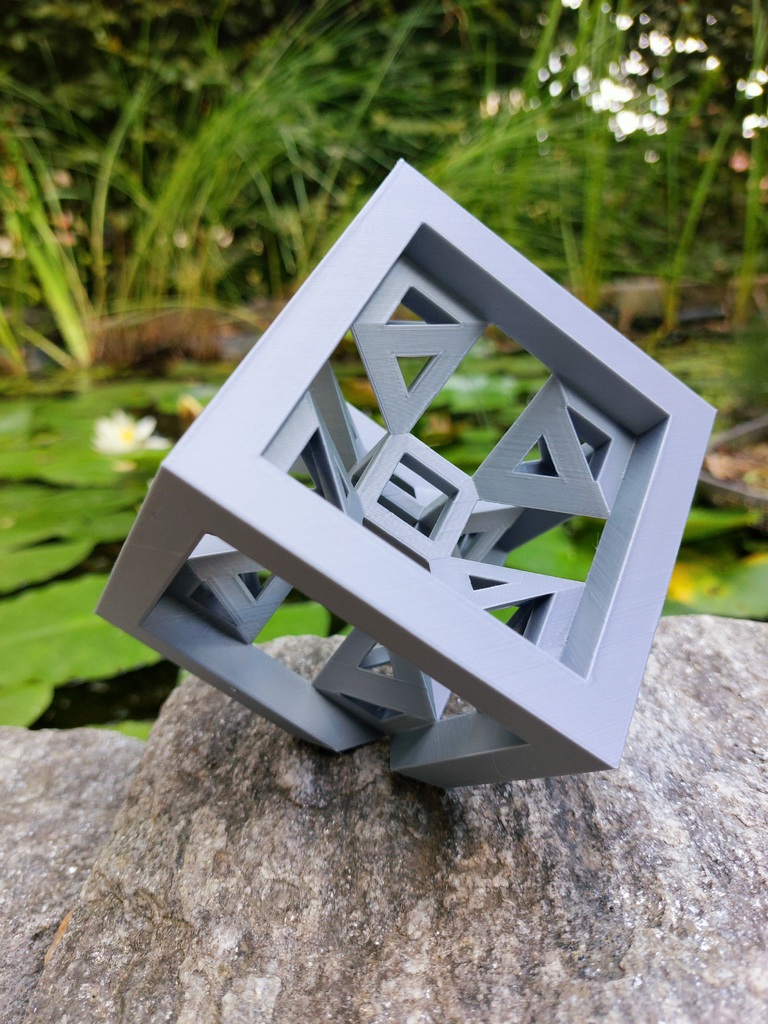 Tesseract Cube Decoration By Kutnohormac Download Free Stl Model