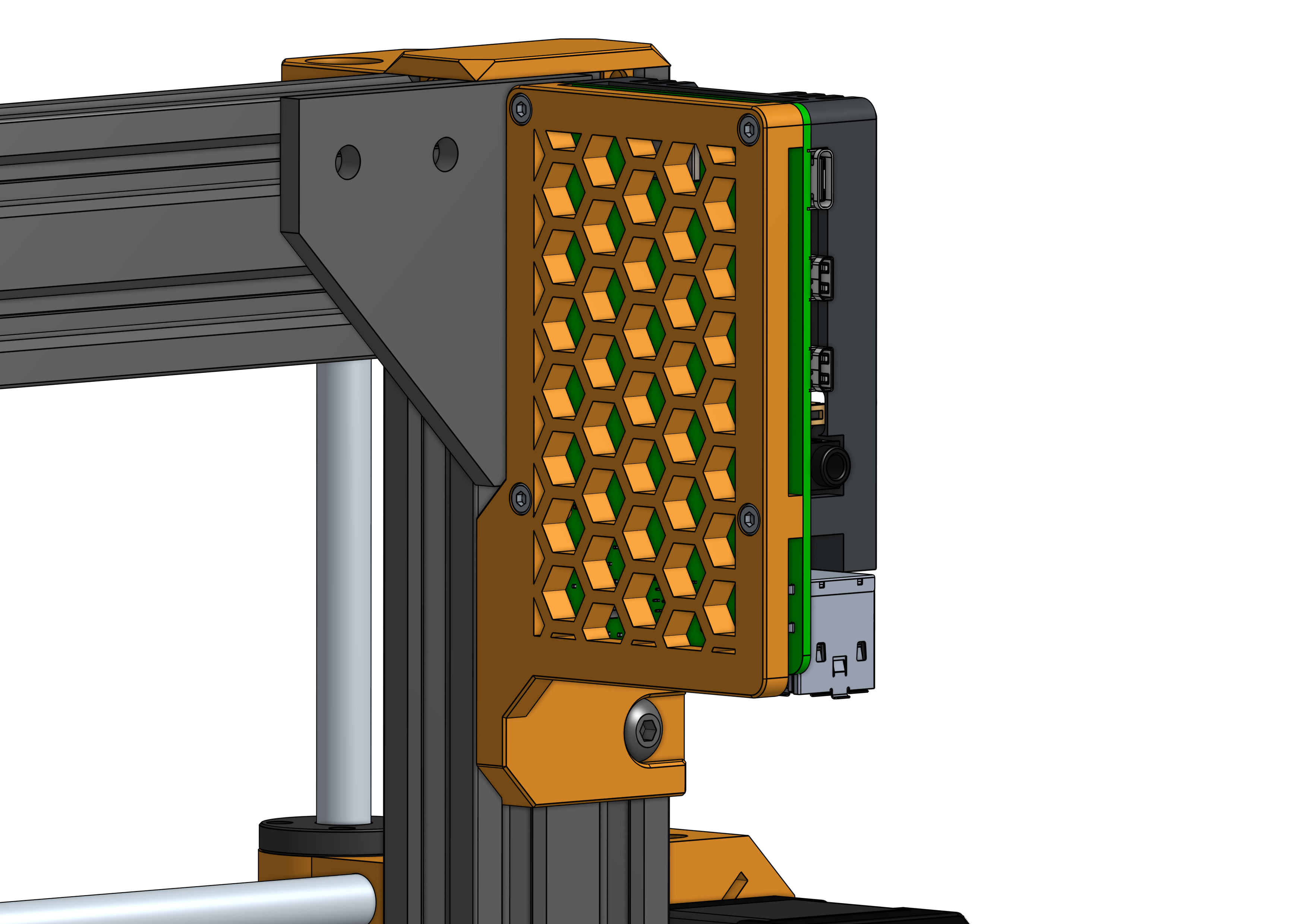 Armor Case Raspberry Pi Mount for Prusa Bear by 6d6178 | Download free ...