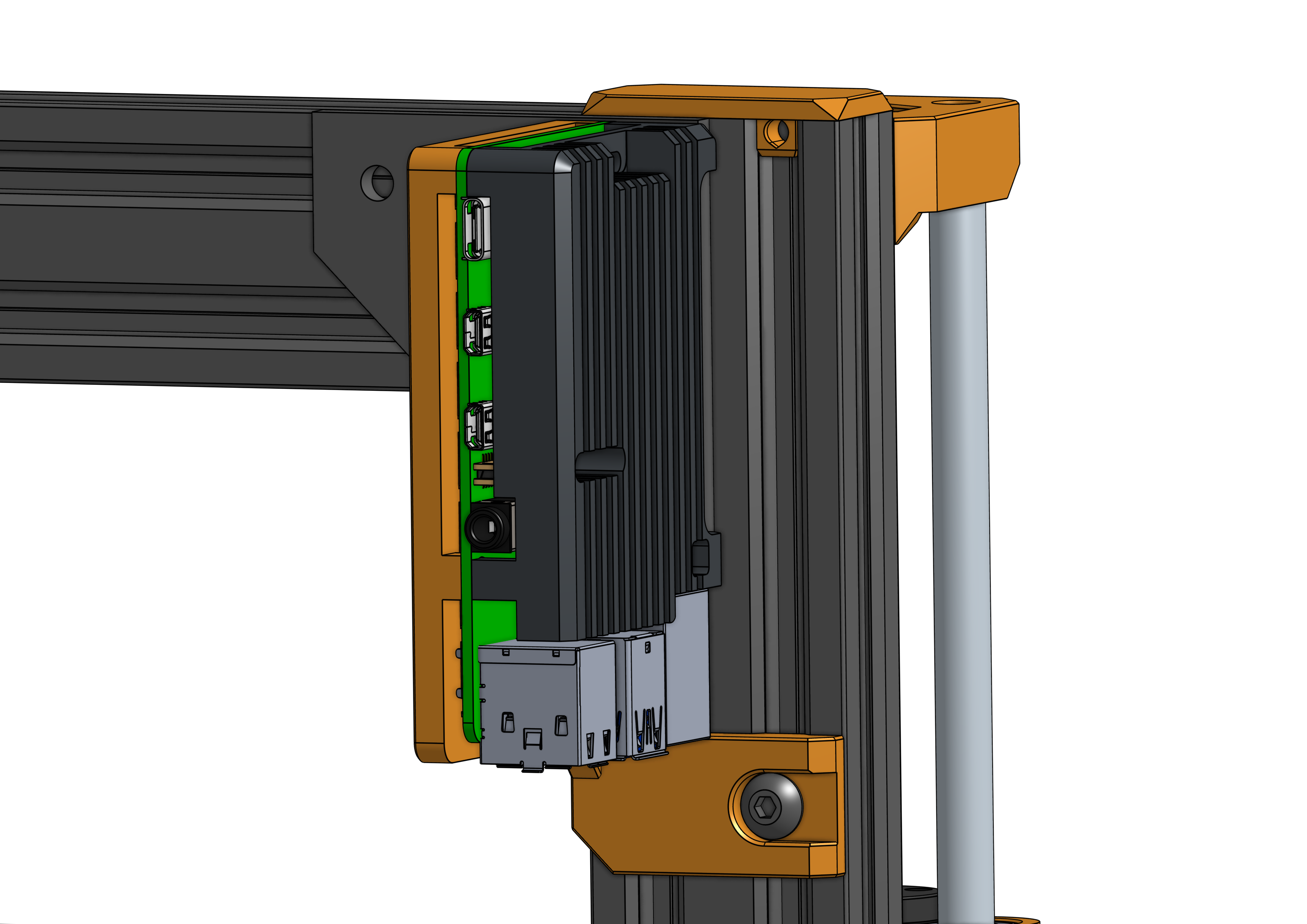 Armor Case Raspberry Pi Mount for Prusa Bear by 6d6178 | Download free ...