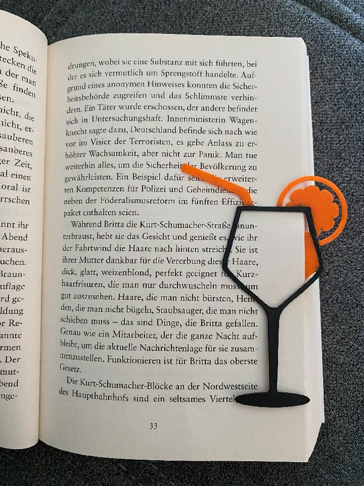 Aperol Bookmark by arntech3d | Download free STL model | Printables.com