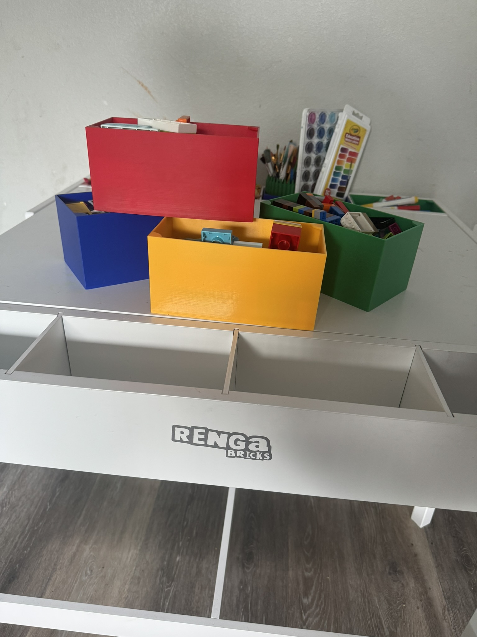 Renga Bricks Kids Play Table Box by ShaneTalksTech | Download free STL ...