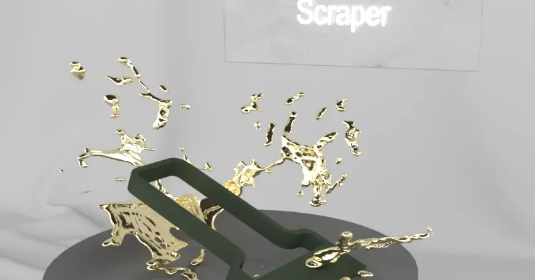 20 degree finger saving bed scraper by Byte-sized Stem | Download free ...