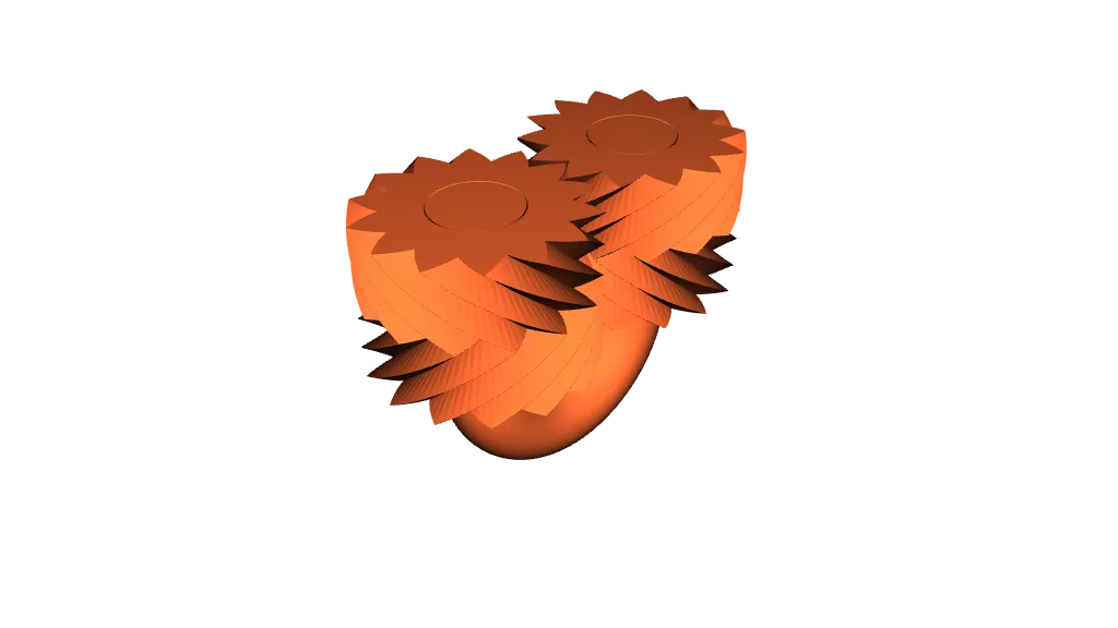 Herringbone Gear, Print in place example by Boundless 3D | Download ...