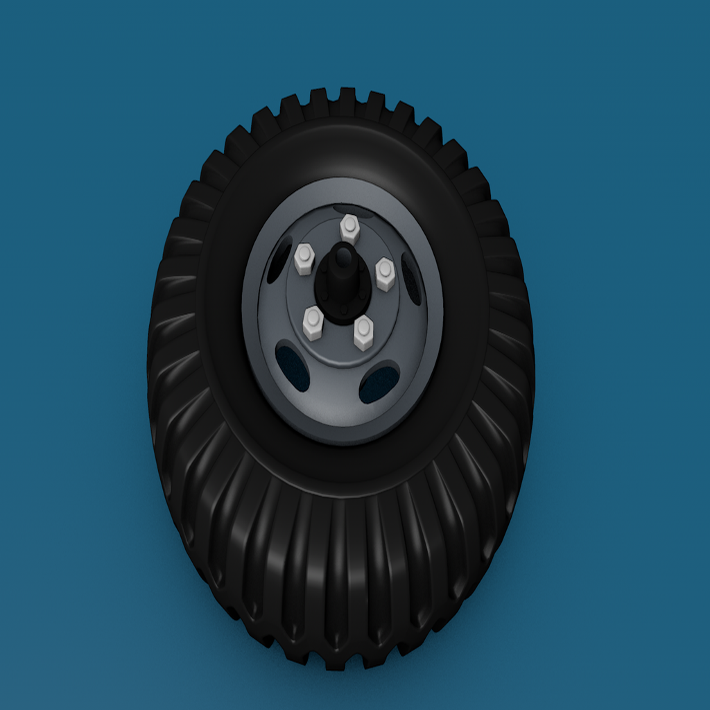 Wheels to Dodge wc53 - wc54 and WC52 1/16 Scale rim and tire by ...