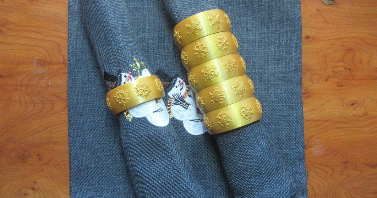 Snowflake Napkin Ring V2 by Donronchi | Download free STL model ...