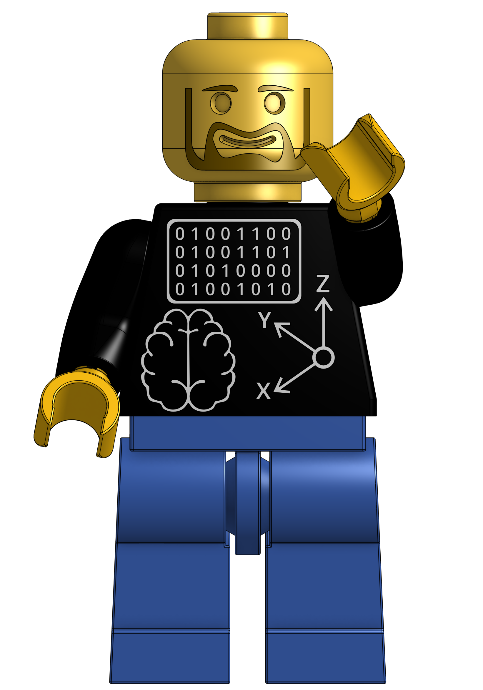 Mega Lego Software Engineer Minifigure (10:1 scale) by M&M | Download ...