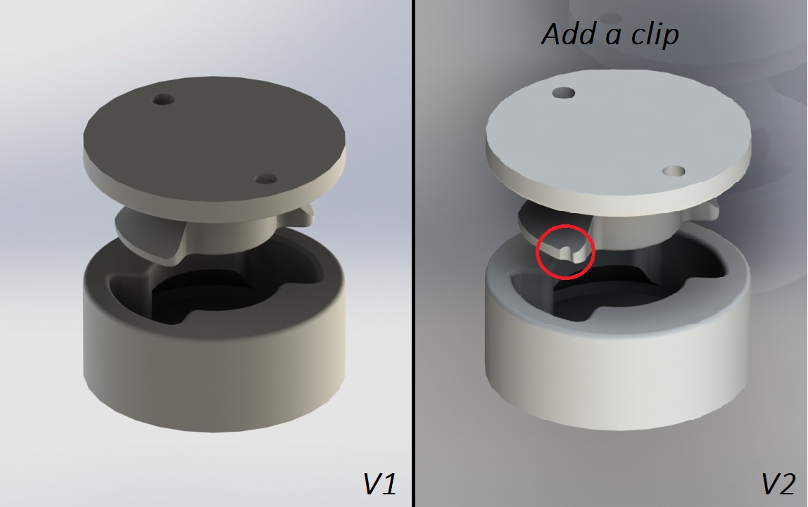 wall mount V2 (quarter-turn fixing with clips) por Totor | Descargar ...