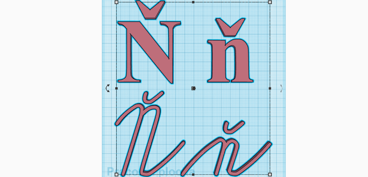 Simple letter Ňň by Nina Máčová | Download free STL model | Printables.com