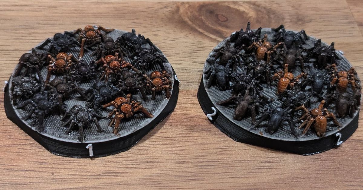 Spider Swarm (Flat Top) by VirtuallyJason | Download free STL model ...