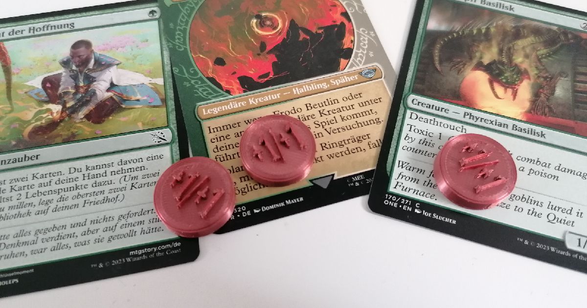 Magic: the gathering Buff Tokens by Loryxx | Download free STL model ...