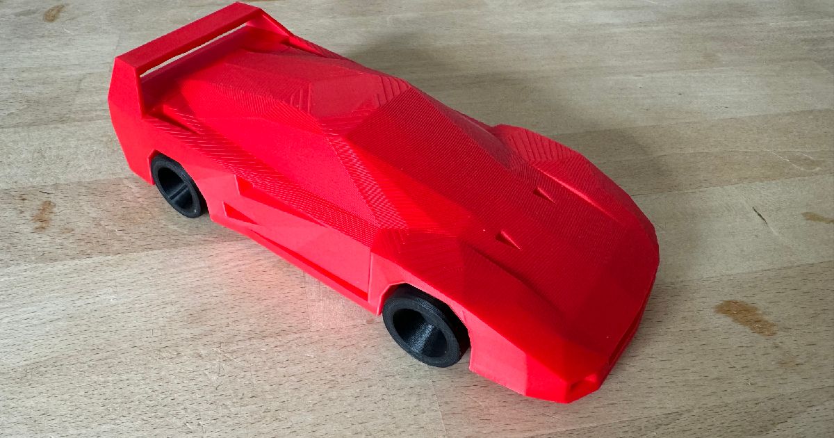 Low Poly Ferrari F40 - Kidproof by MileStorm | Download free STL model ...