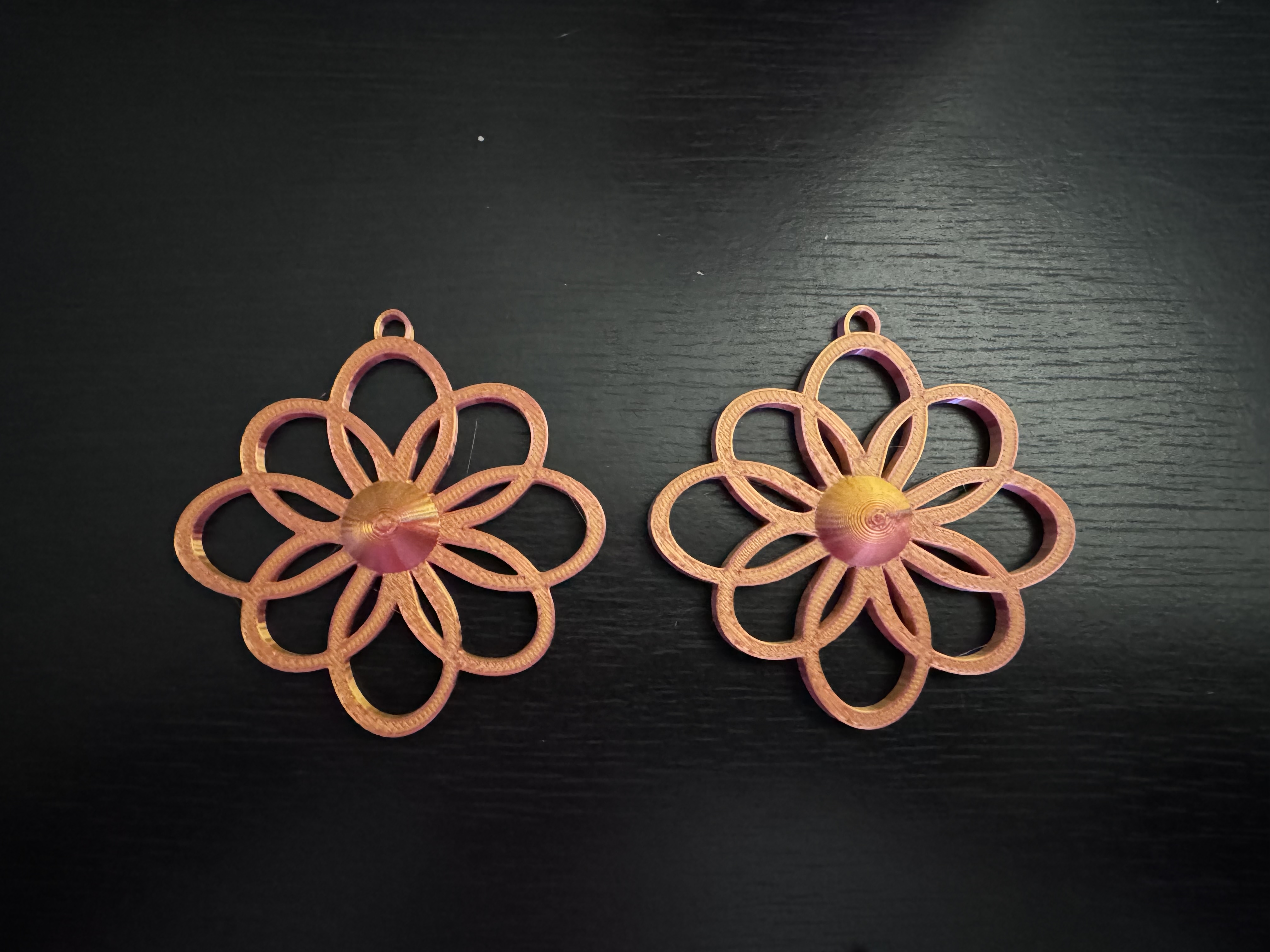 Flower - Gear Pattern Earring Set by jchun | Download free STL model ...