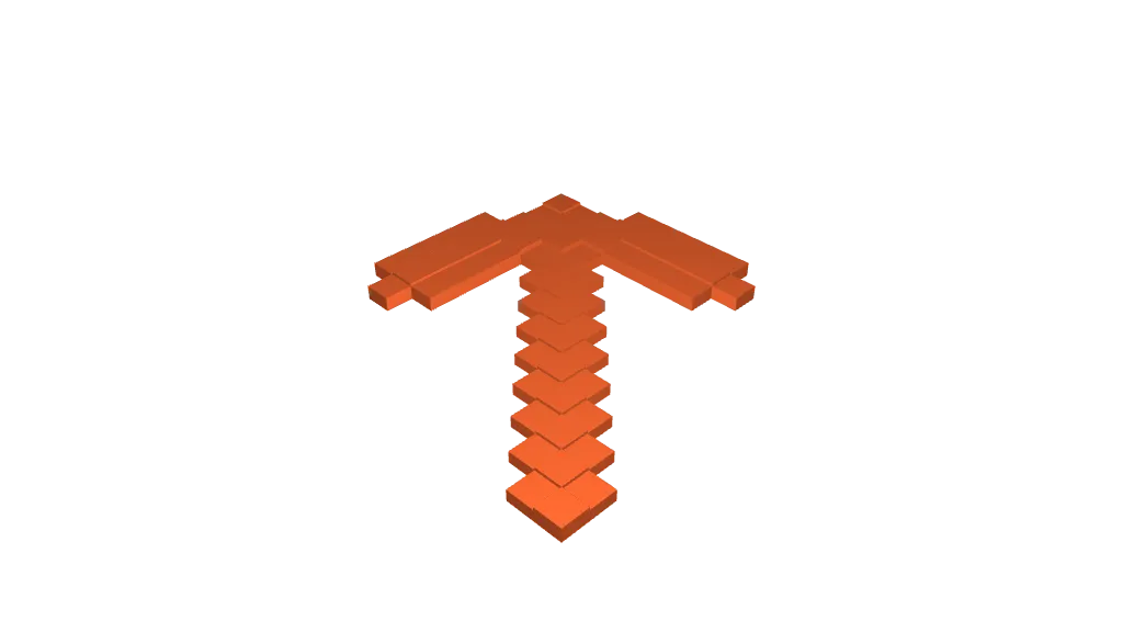 Minecraft Pickaxe by DJSmarty | Download free STL model | Printables.com