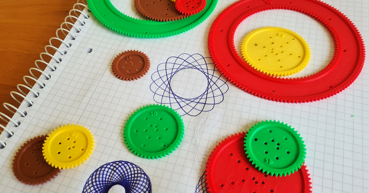 Spirograph drawing template (commercial use) by Molodos | Printables Store