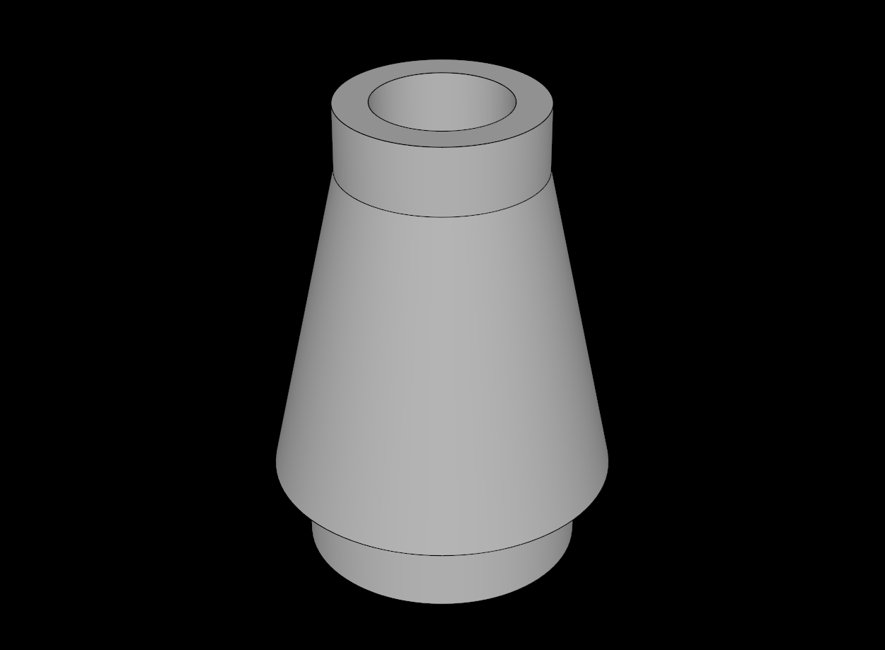 Lego Compatible (4589.dat) Cone 1 x 1 by thall72 | Download free STL ...