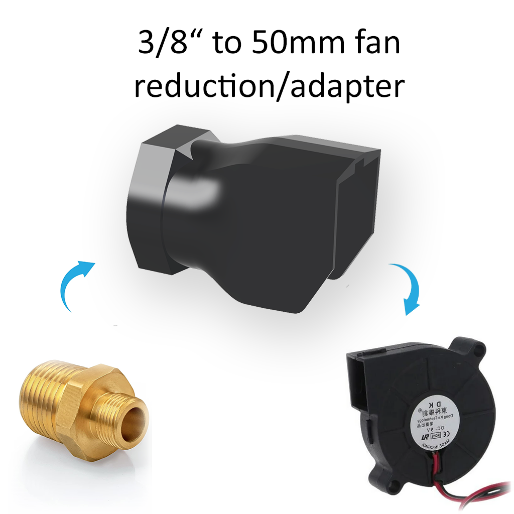 3/8" to 50mm 12V fan reduction adapter by JaKeU | Download free STL ...