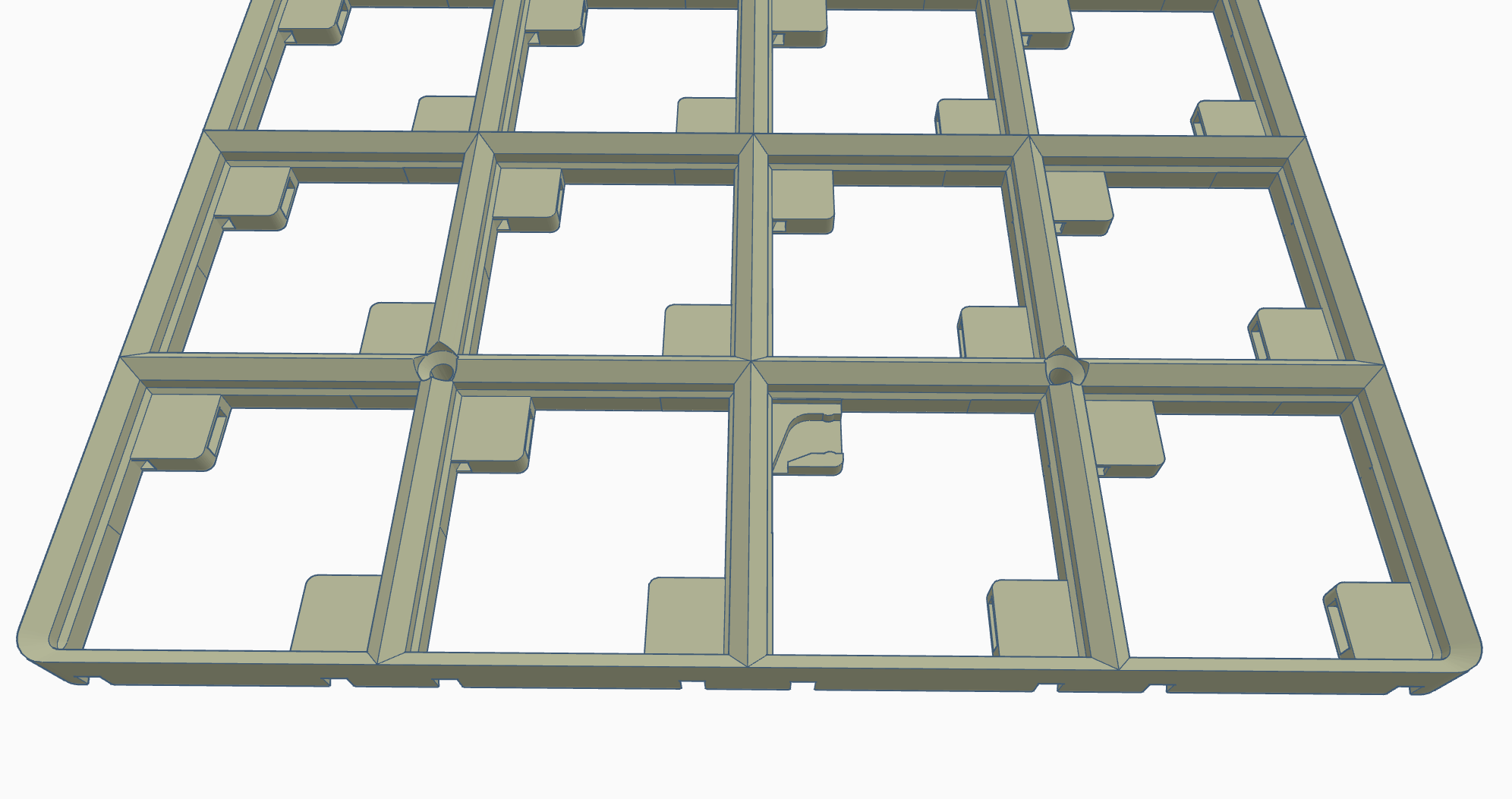 Gridfinity baseplate - magnetic, side plugged magnet reduced by ...
