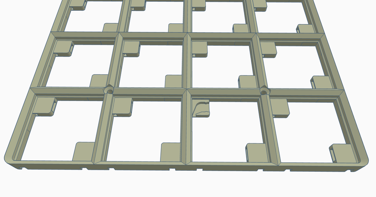 Gridfinity baseplate - magnetic, side plugged magnet reduced by ...
