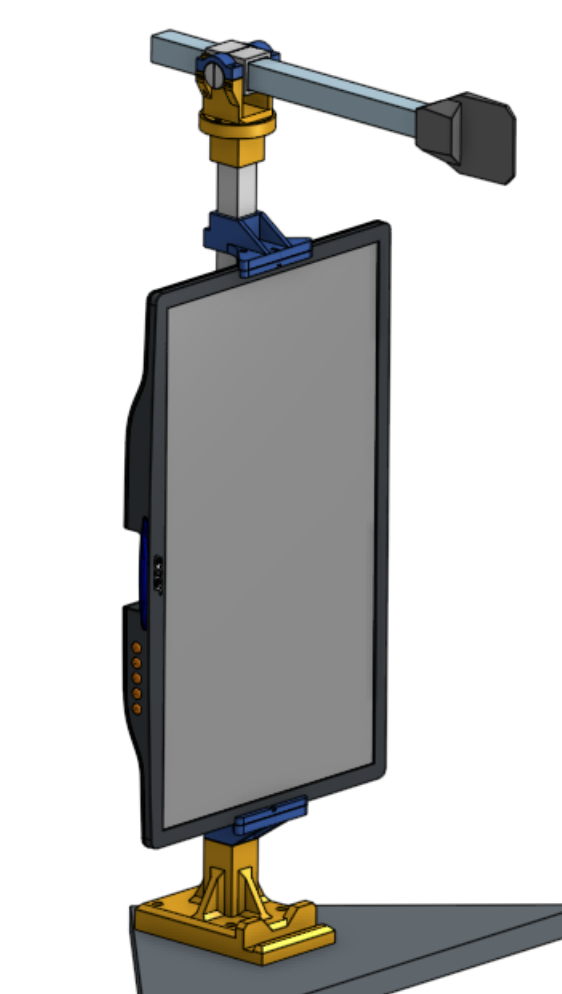 1" Sq. Extrusion - Monitor/Panel Stand W/AccBoom - Assy by ...