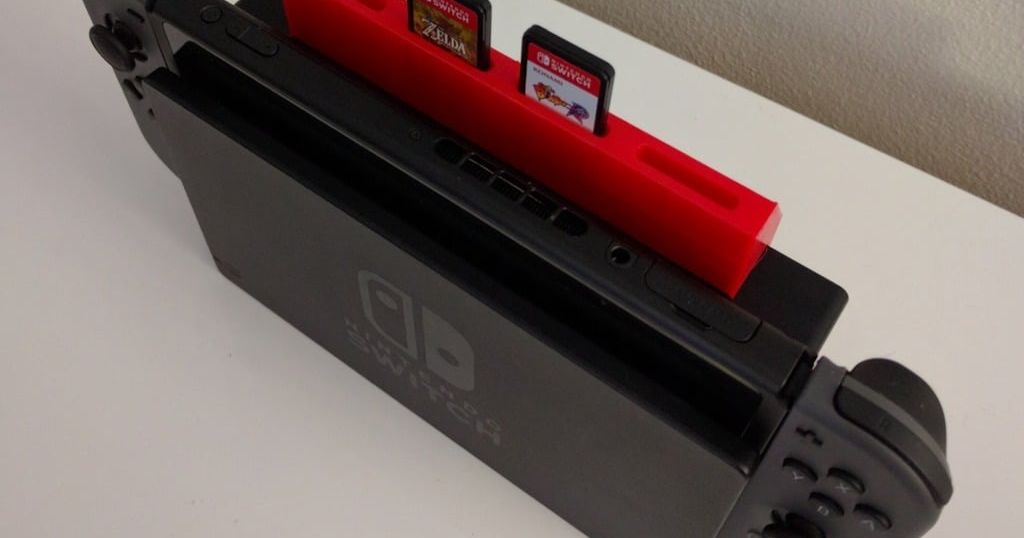 Nintendo Switch Cartridge Holder for Dock / Stand - 4 slot by Diarx | Download free STL model ...