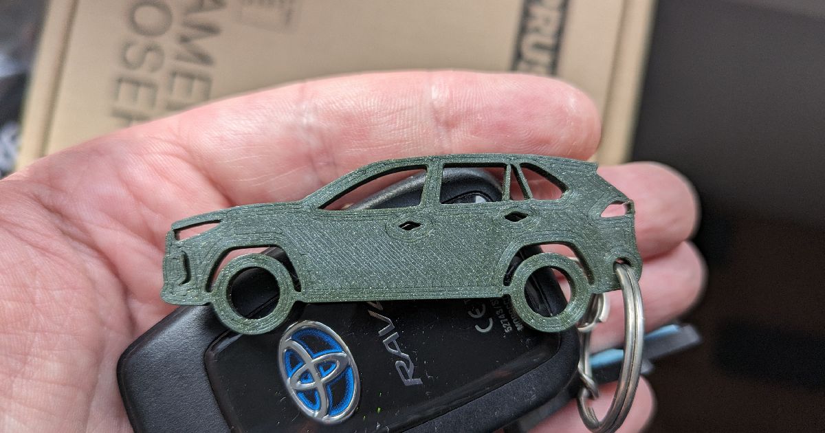 Toyota RAV4 silouhette keychain by Detail Art Factory | Download free ...