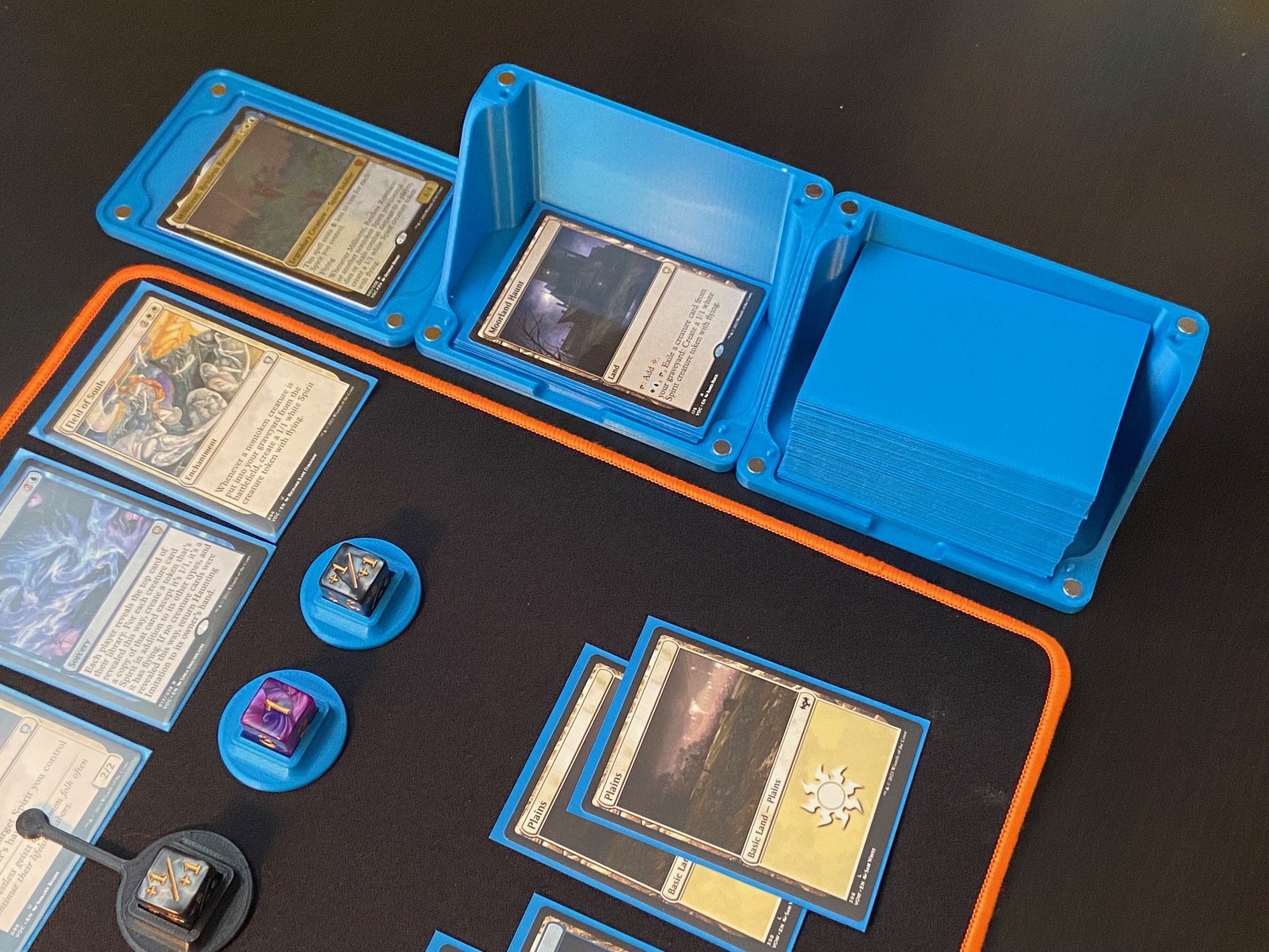 COMMANDER EDH DECK BOX AND TRAYS FOR MAGIC THE GATHERING, POKEMON, OR ...