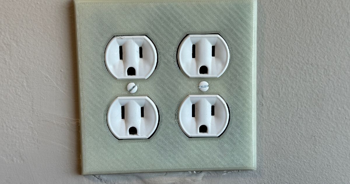 Outlet Cover Double by StarLabs3D | Download free STL model ...