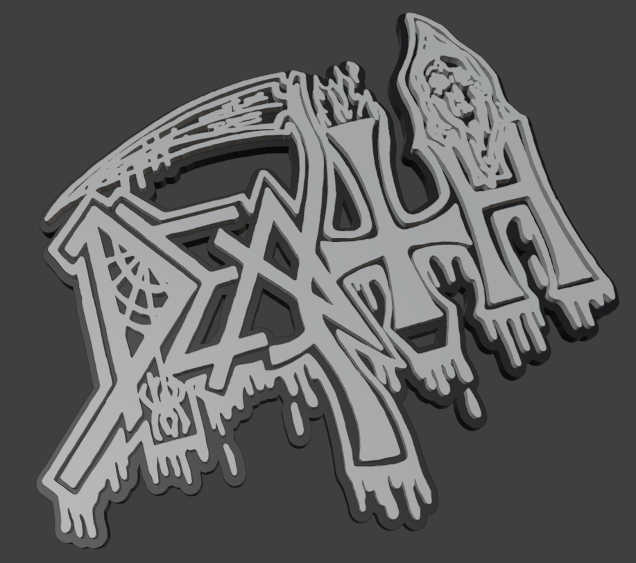 Death logo by Wyldkaarde | Download free STL model | Printables.com