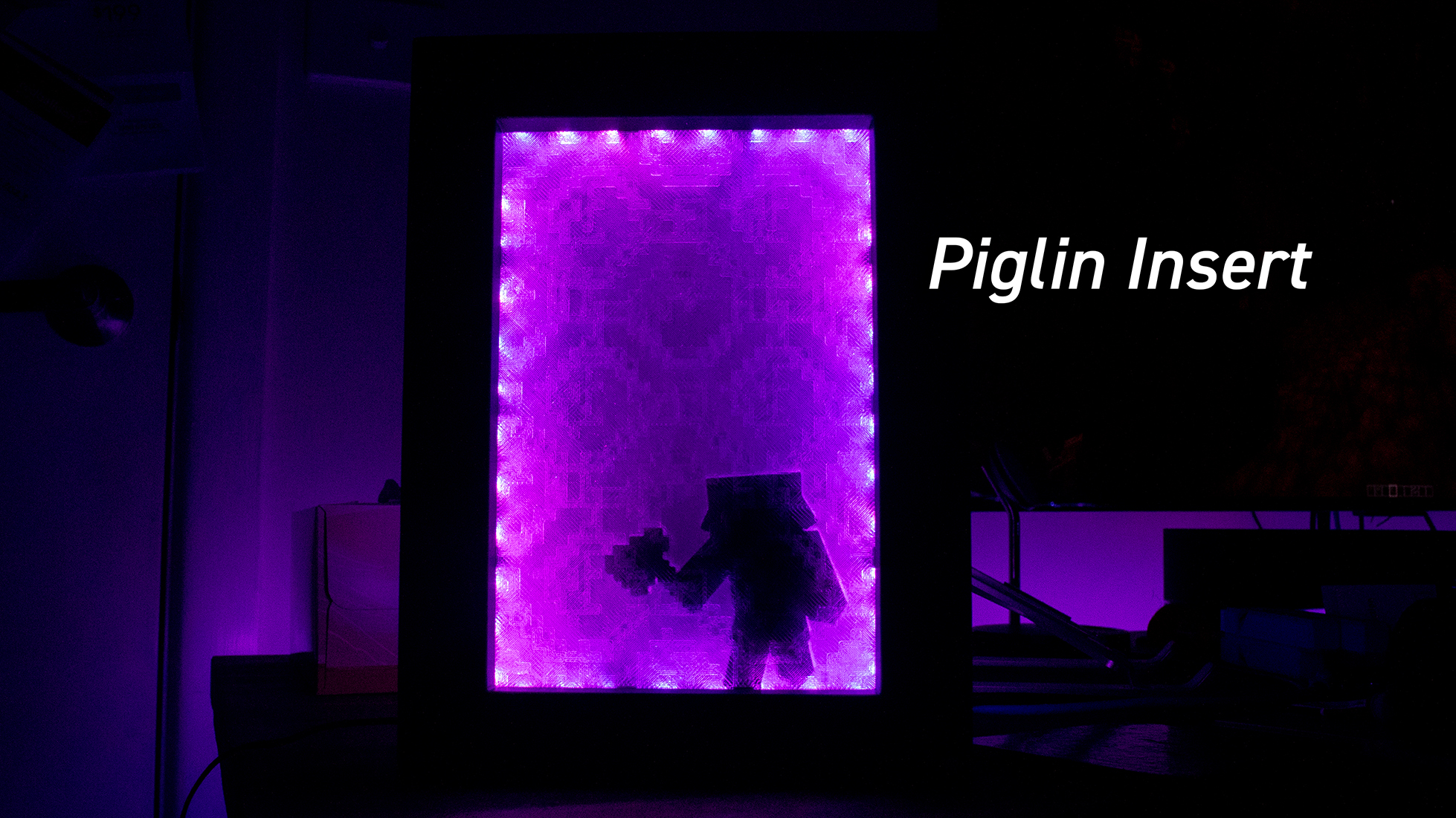 Minecraft Nether Portal LED Lamp (WLED Compatible) by Jackalolz ...