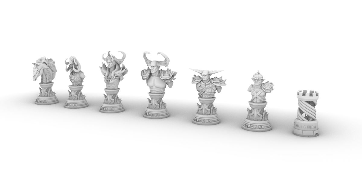 Chess Set Model Minitures por linycv | Descargar modelo STL gratuito ...
