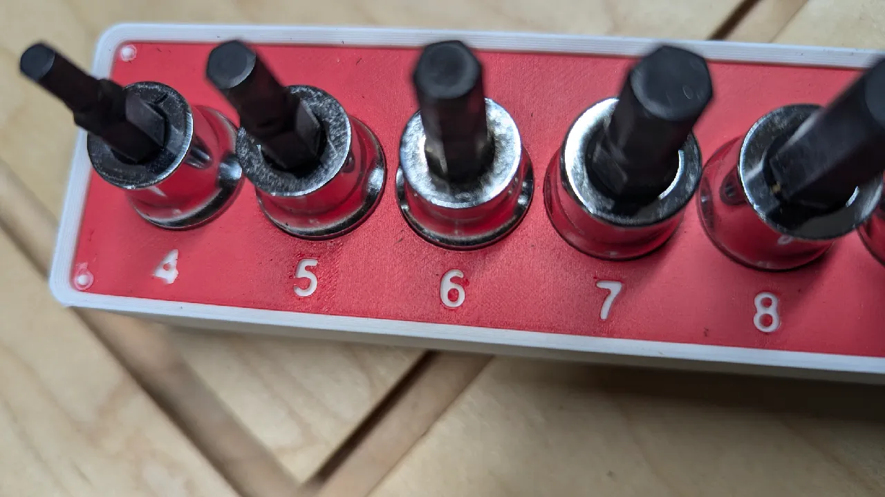 Gridfinity Bin for Harbor Freight 9pc Hex Bit Set by Andrew | Download ...