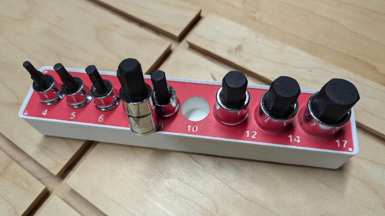 Gridfinity Bin for Harbor Freight 9pc Hex Bit Set by Andrew | Download ...