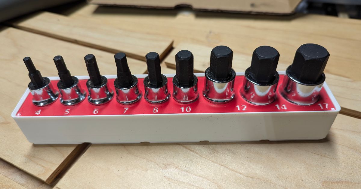 Gridfinity Bin for Harbor Freight 9pc Hex Bit Set by Andrew | Download ...