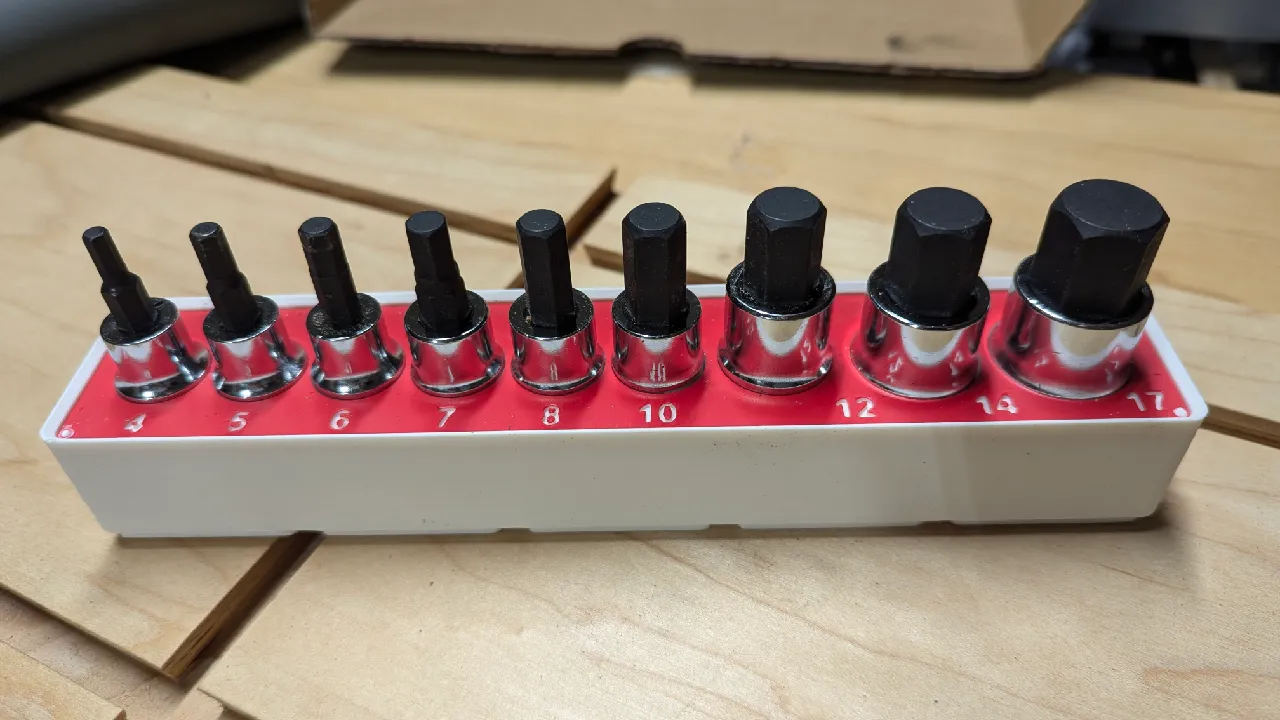 Gridfinity Bin for Harbor Freight 9pc Hex Bit Set by Andrew | Download ...