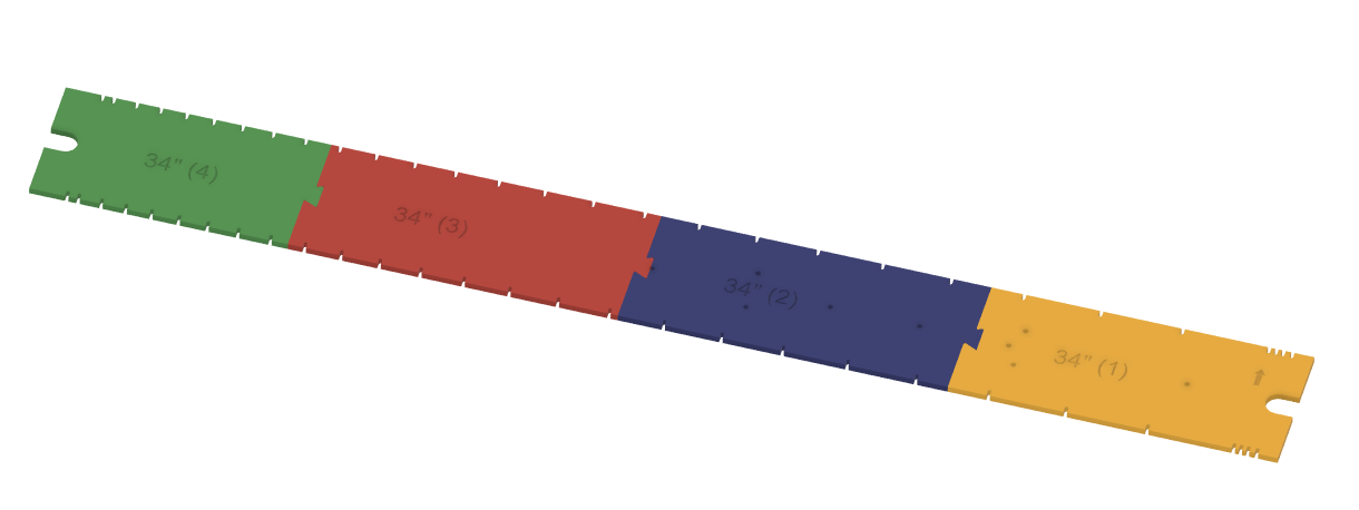 34.0 " FRET BOARD SLOTTING TEMPLATE by DoomMeister | Download free STL ...
