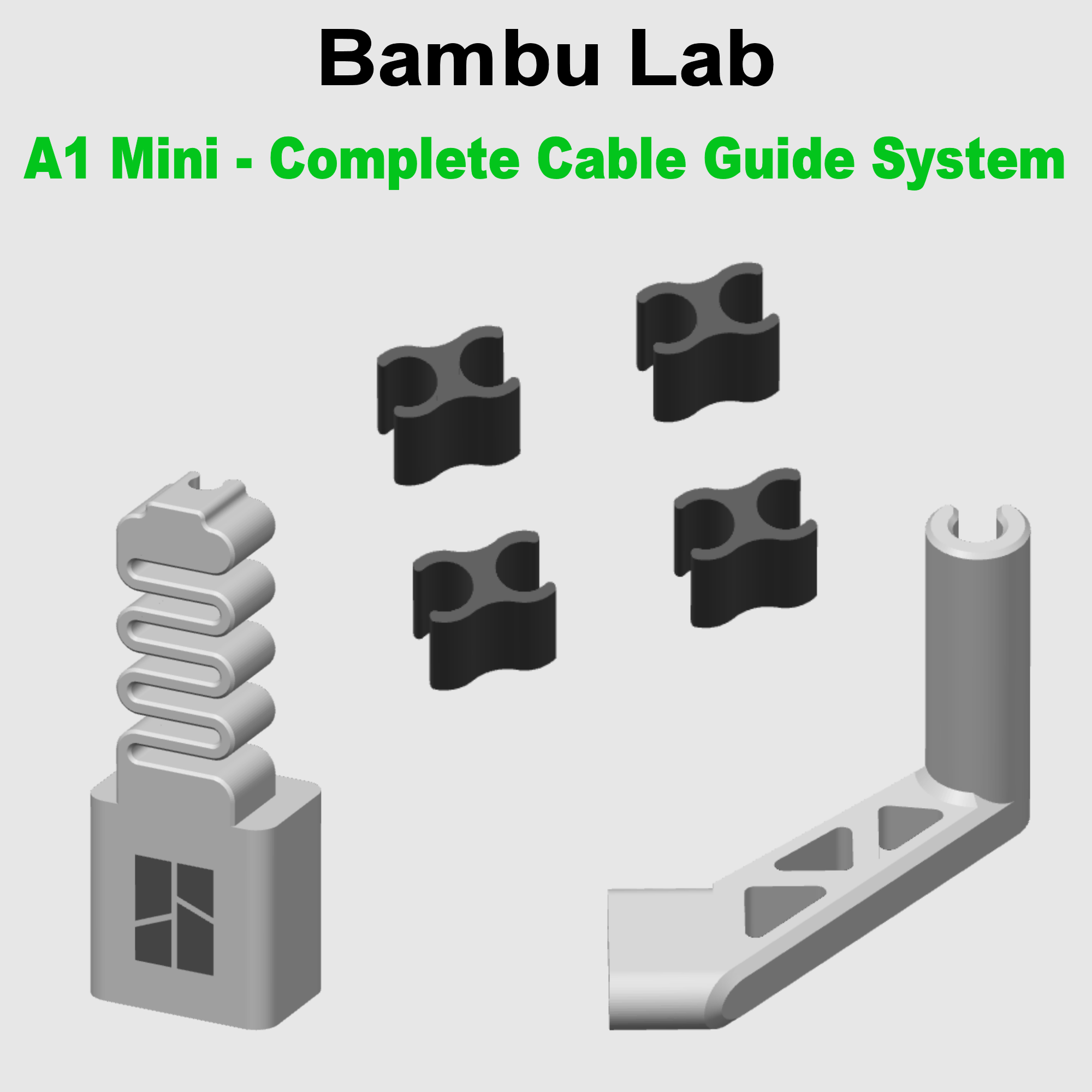 Bambu Lab A1 Mini - Complete Cable Guide System by STORM DESIGN ...