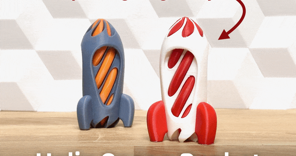 Helix Space Rocket (fidget vortex spinner toy) by GlennovitS 3D ...