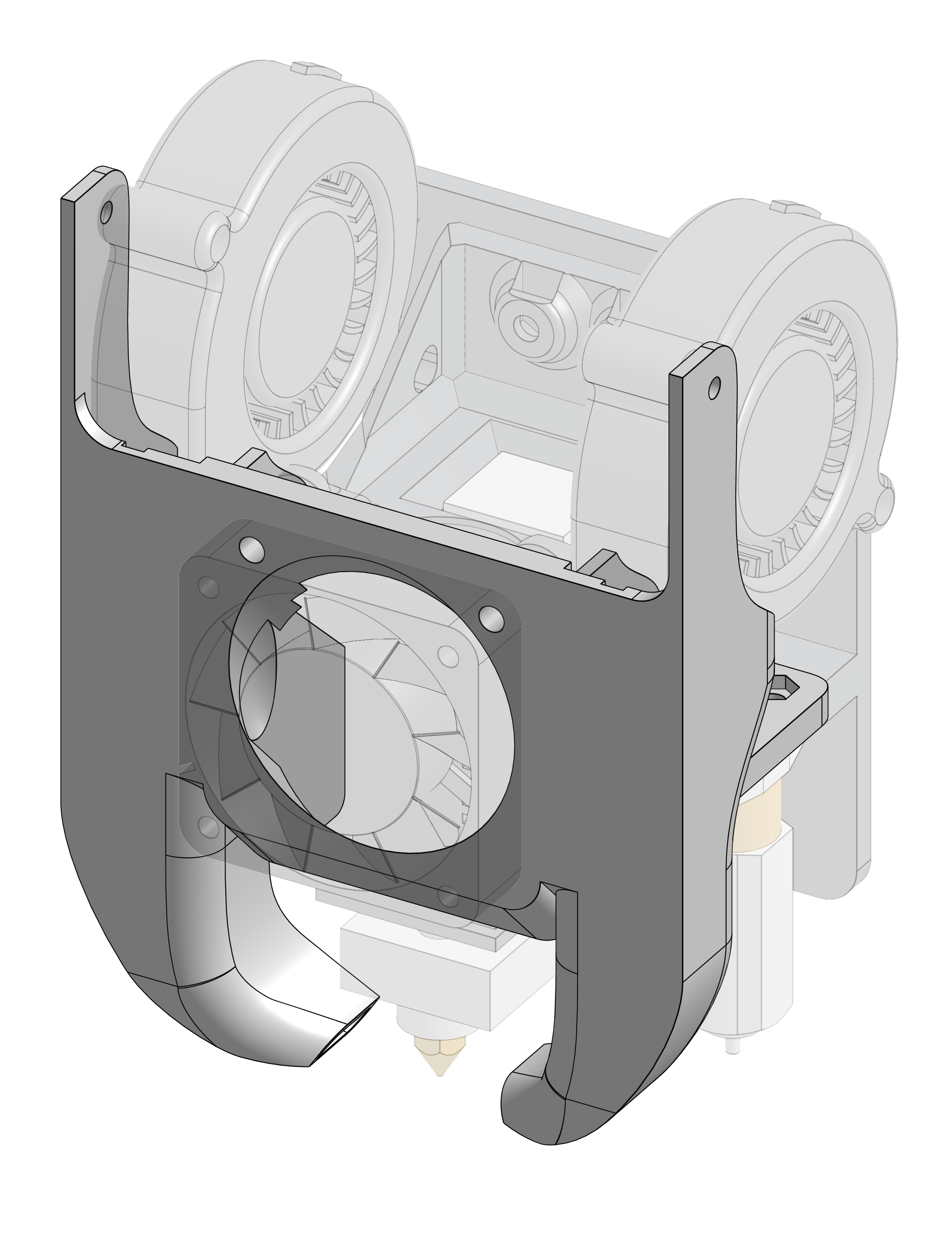 Carriage for Wanhao D12 230 - BL Touch update by RickPWR | Download ...