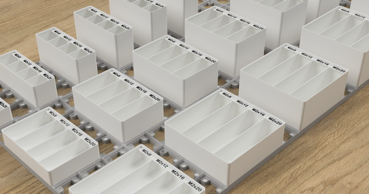 Gridfinity Boxes for Screws, Nuts, and Washers by ErikSlevin | Download ...
